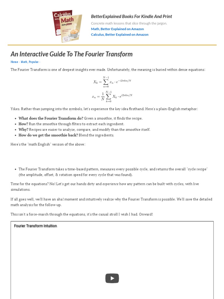 Intuitive Guide to Fourier Transform | PDF | Sine Wave | Phase (Waves)