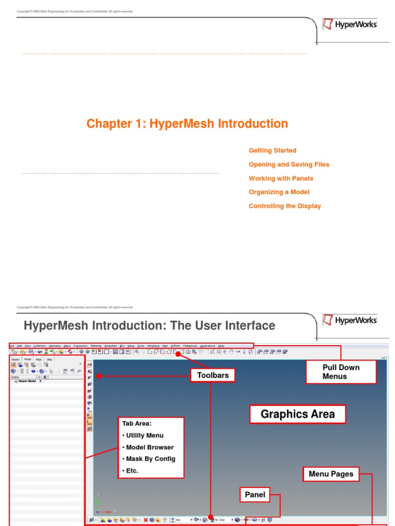 Chapter+1 +HyperMesh+Introduction PDF | PDF | Tab (Gui) | Graphical User Interfaces
