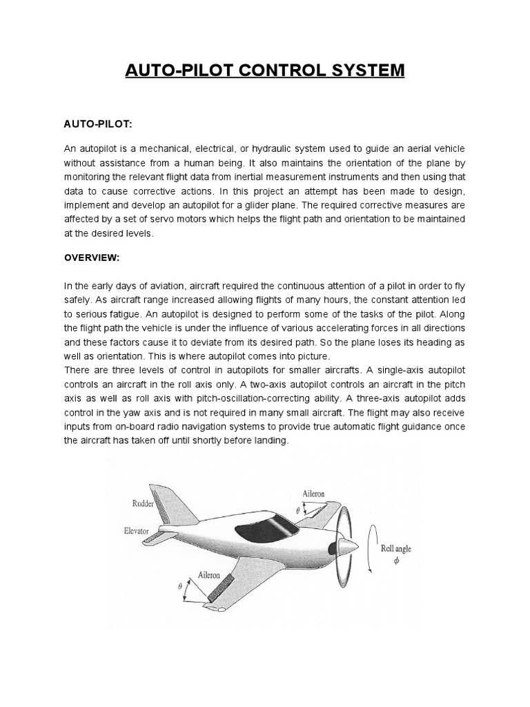 Autopilot Report | PDF | Systems Engineering | Systems Theory