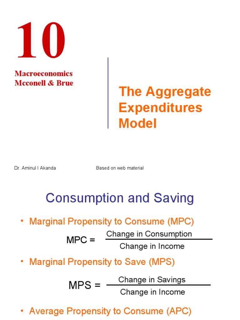The Aggregate Expenditures Model: Macroeconomics Mcconell & Brue | PDF ...