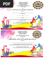 Intrams Certificate | PDF | Philippines | Schools