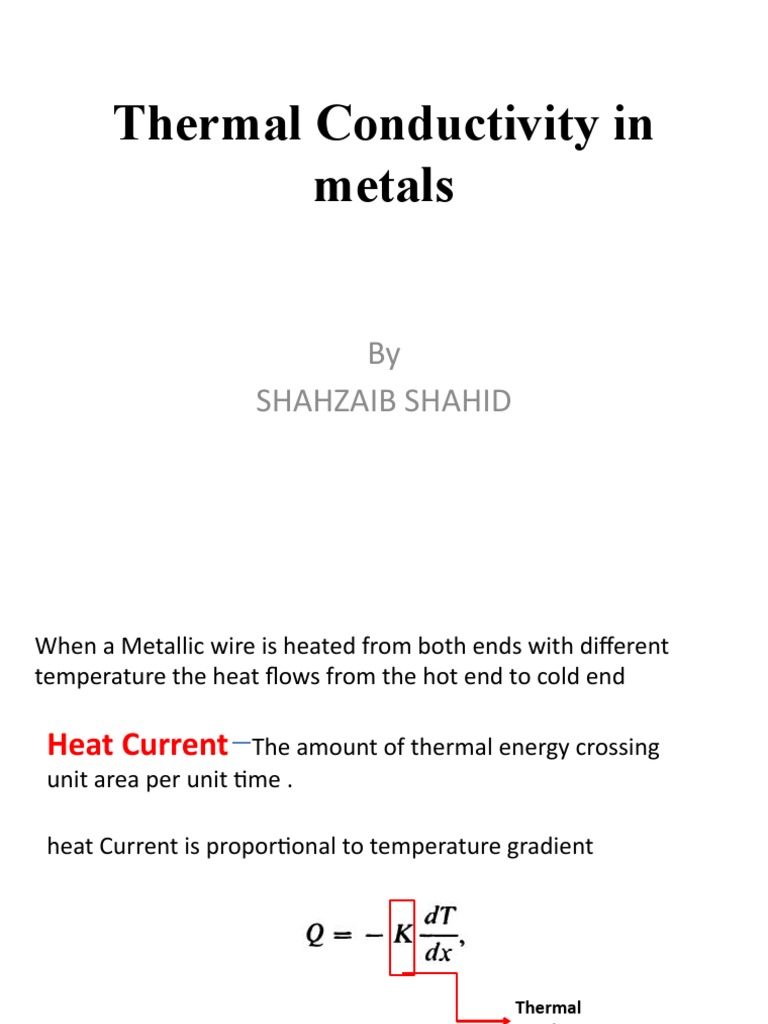 Thermal Conductivity in Metals | PDF | Science & Mathematics