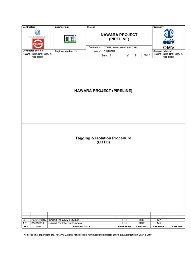 NAWPPL-BIMS-NPPL-000-HS-PRO-00009 - C01 - Tagging & Isolation Procedure ...