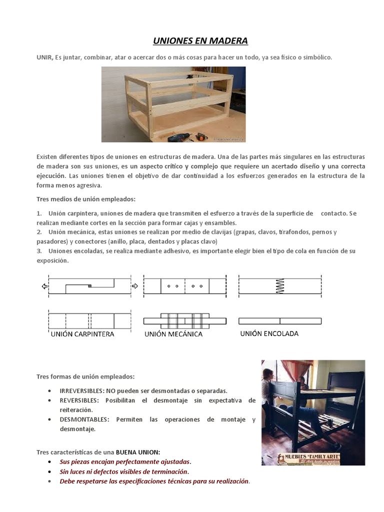 Tipos de Uniones en Estructuras de Madera | PDF | Madera | Naturaleza