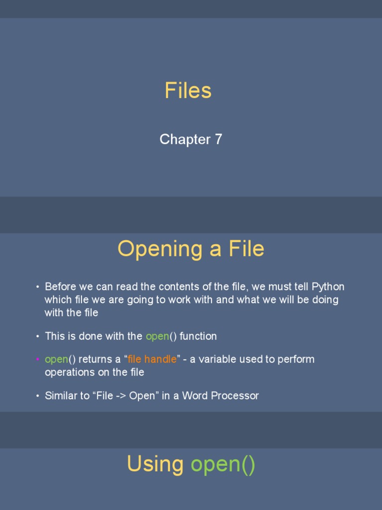 Python 07 Files | PDF | Text File | Filename