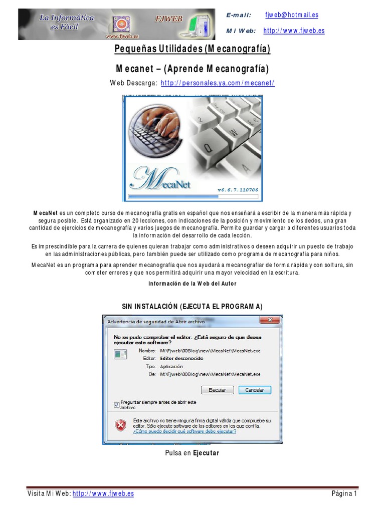 Manual de Uso Mecanet | PDF