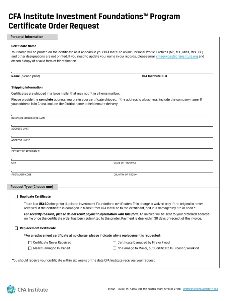 Duplicate If Certificate Form | PDF