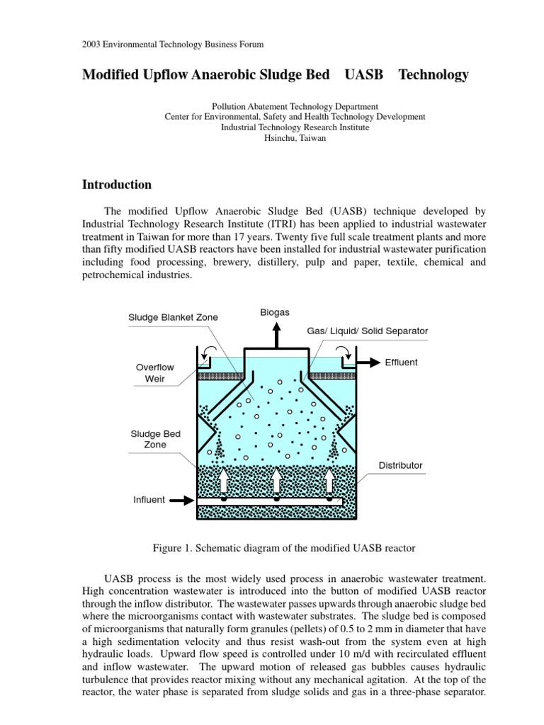 Modified UASB Technology for Wastewater | PDF | Anaerobic Digestion ...