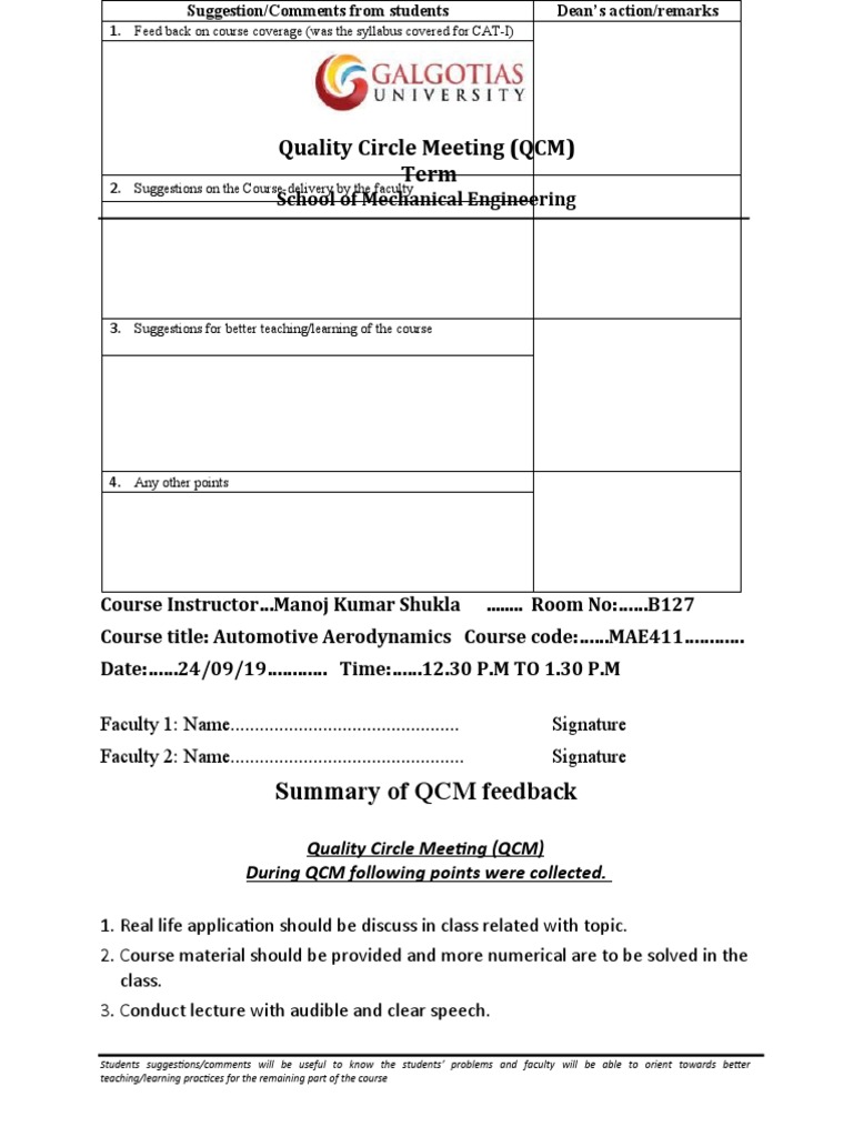 QCM Feedback on Automotive Aerodynamics Course | PDF