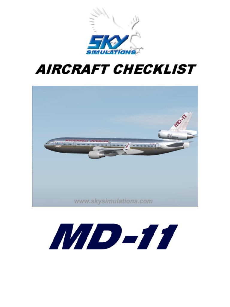 SkySim MD11 Checklist | PDF | Aerospace Engineering | Transport