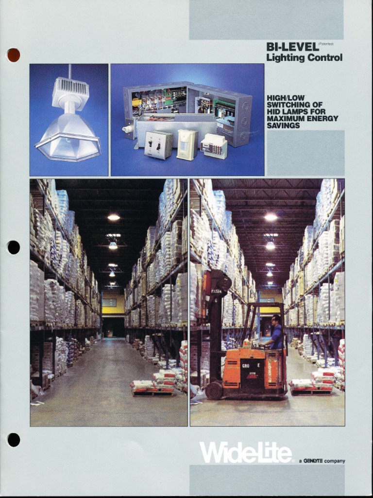 Wide-Lite Bi-Level Lighting Control Brochure 1994 | PDF | Lighting | Switch