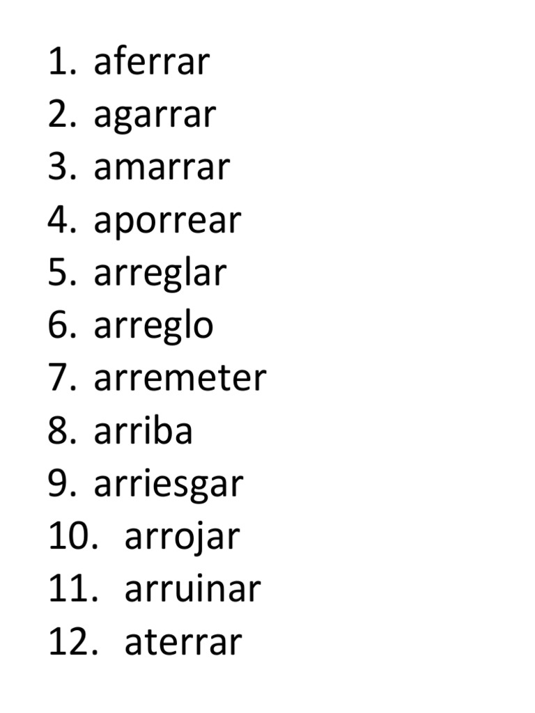 30 Palabras Con R y RR | PDF