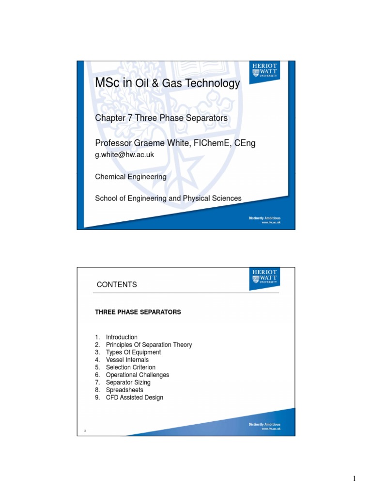 7 Three Phase Separators | PDF | Liquids | Gases