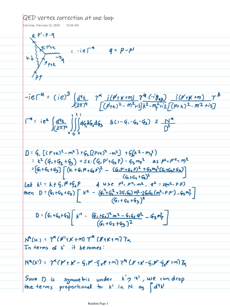 QED Vertex Correction | PDF