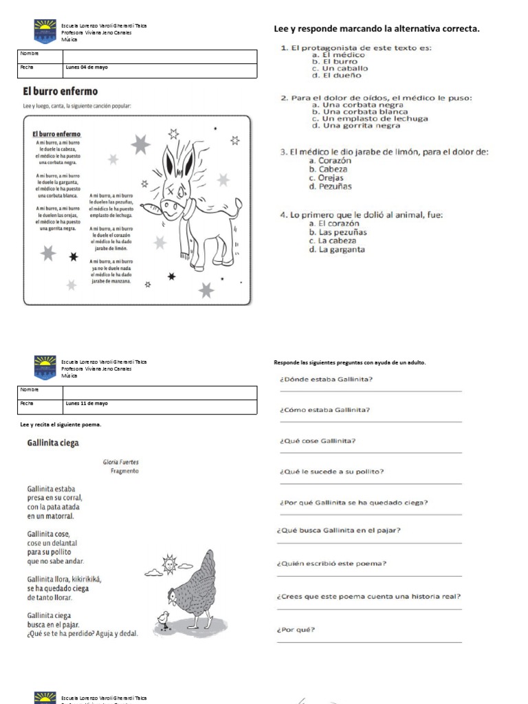 Guia Música Comprension Lectora | PDF
