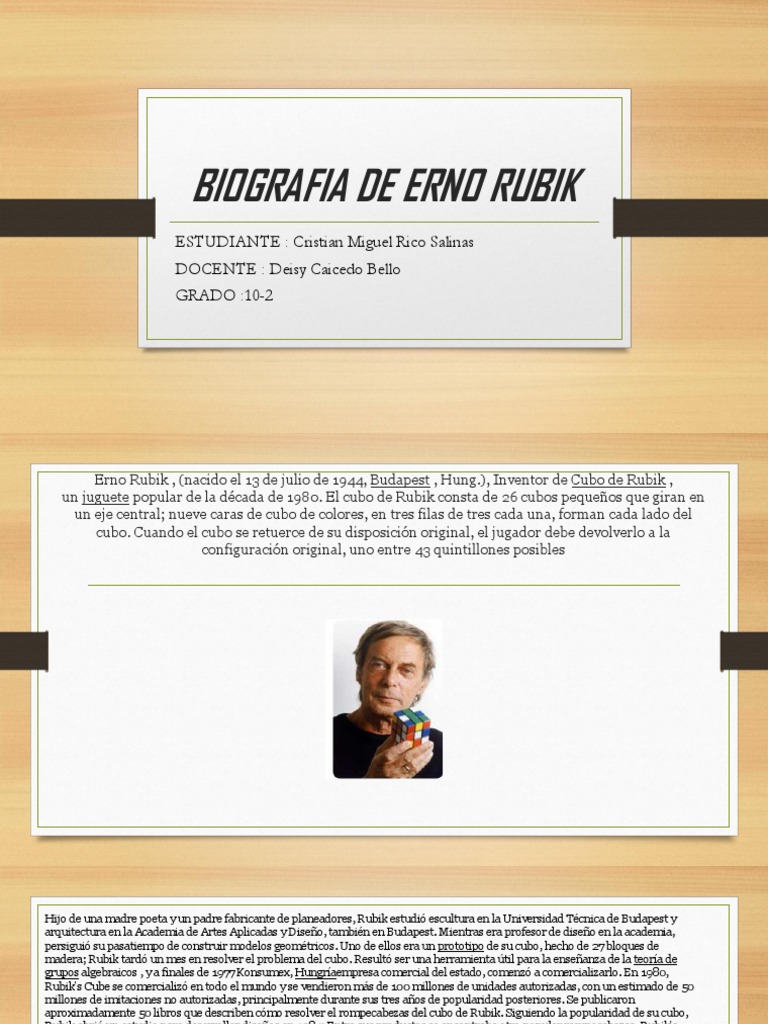 Biografia de Erno Rubik | PDF | Science | Ciencia y Tecnología