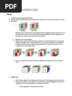 Rubik'S Cube Solution: Printable Cheat Sheet: Step 1: Cross Step 2 ...