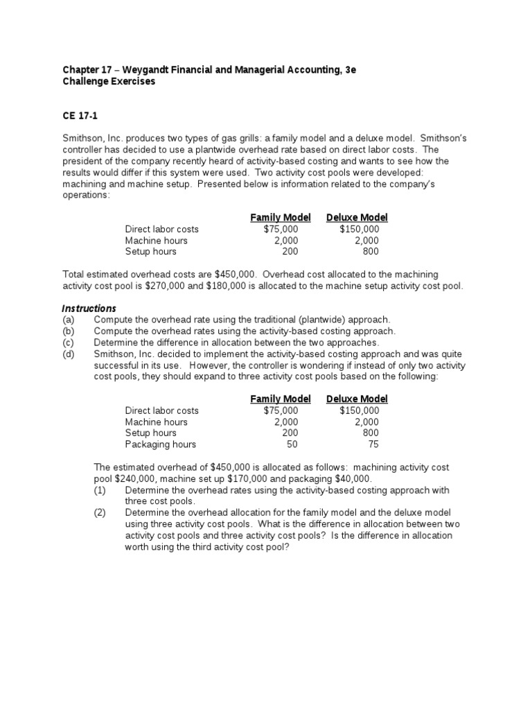 Chapter 17 - Weygandt Financial and Managerial Accounting, 3e Challenge ...