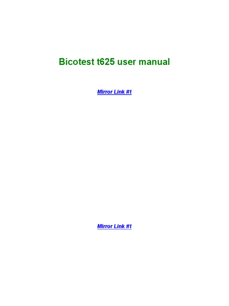 Bicotest t625 User Manual PDF | PDF | Windows 8 | Microsoft Windows
