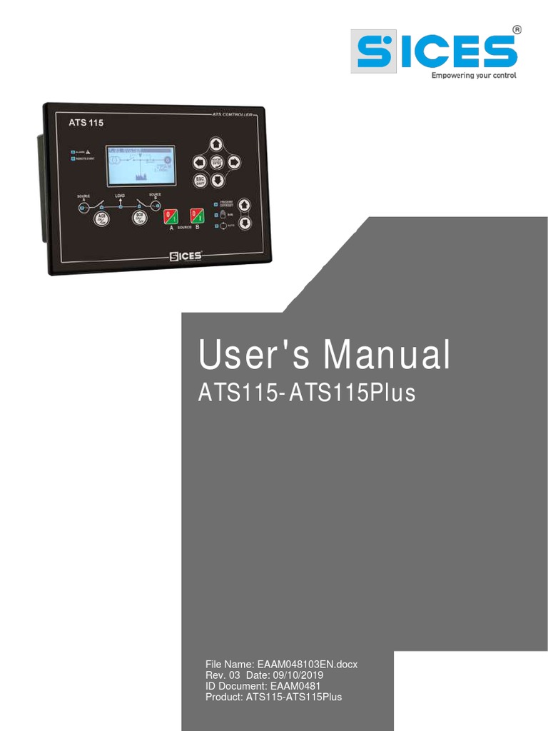 User's Manual: ATS115-ATS115Plus | Download Free PDF | Parameter (Computer Programming) | Menu ...