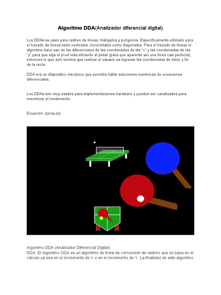 Algoritmo DDA | PDF | Enseñanza de matemática | Informática y ...