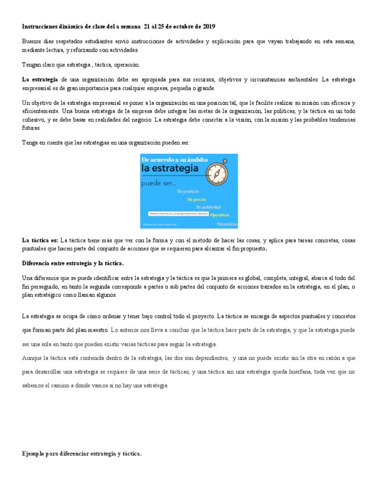 Estrategias, Tactica, Operacion. | PDF | Business | Science