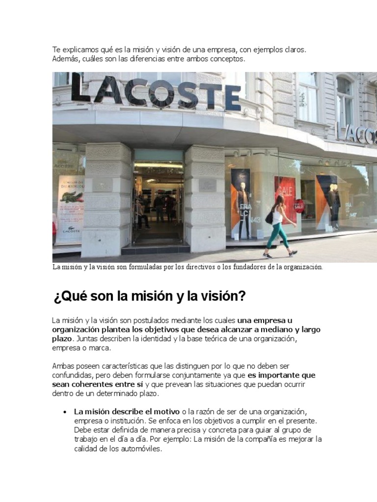 Te Explicamos Qué Es La Misión y Visión de Una Empresa | PDF | Marca ...