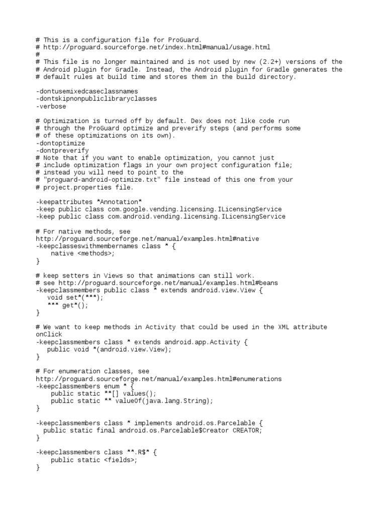 Proguard Android | PDF | Android (Operating System) | Computing Platforms