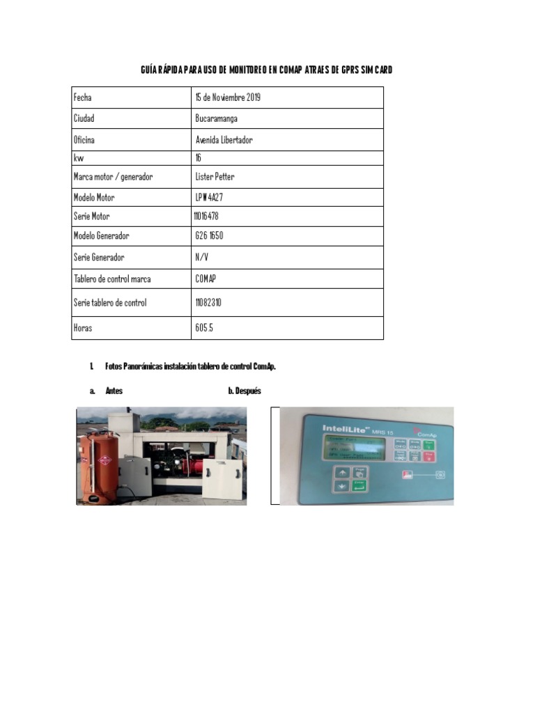 Guía Rápida para Uso de Monitoreo en Comap Atraes de GPRS Sim Card | PDF