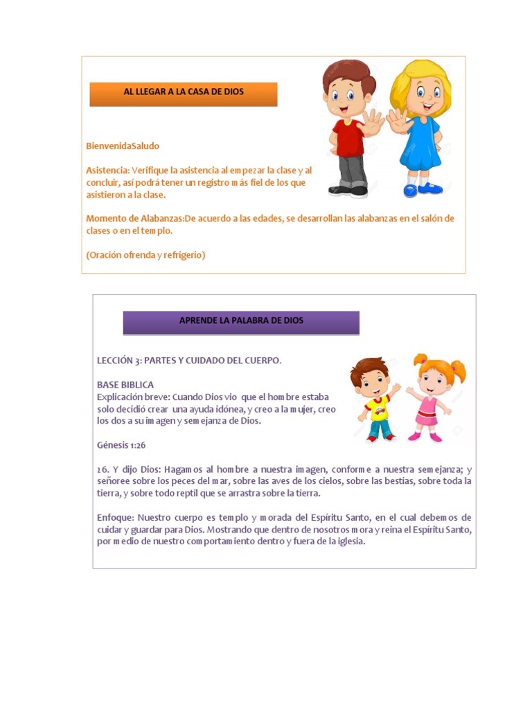 Unidad 1 Lección 3 Partes Yo Cuido Mi Cuerpo | PDF | Narrativa de la ...