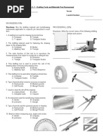 Summative Grade 8 Technical Drafting | PDF | Drawing
