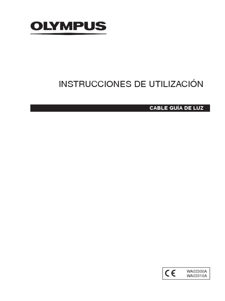 Manual de Instrucciones Wa03300a, Wa03310a PDF | PDF | Endoscopia ...