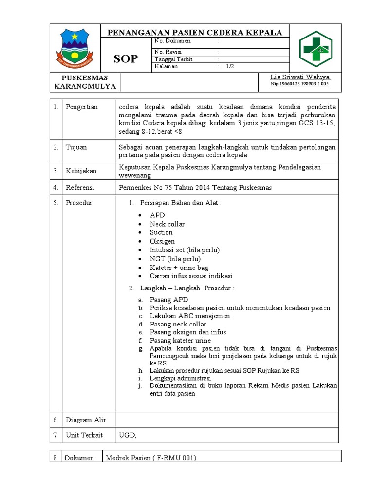 Sop Cedera Kepala | PDF