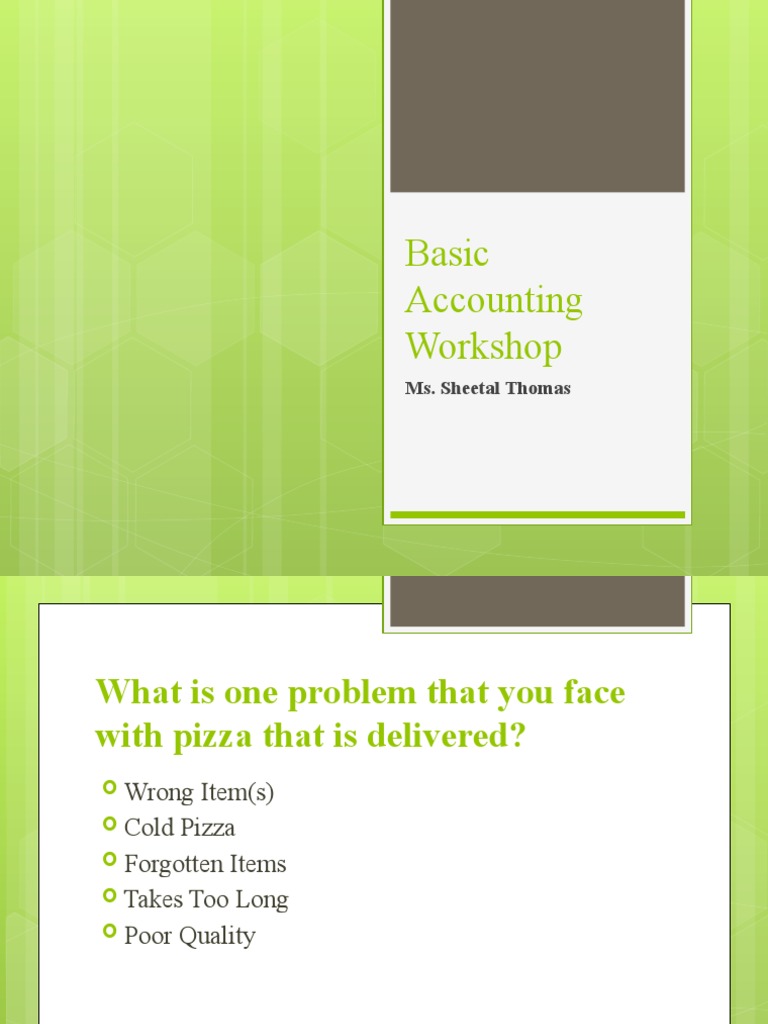 Basic Accounting Workshop | PDF