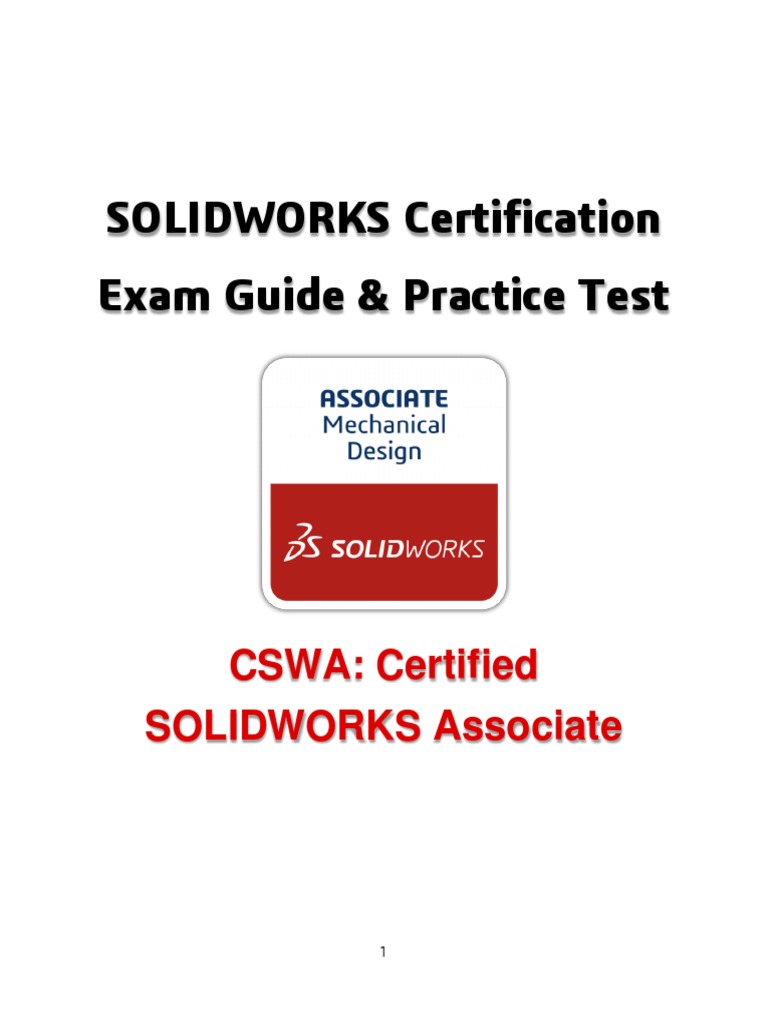 SOLIDWORKS Certification Exam Guide & Practice Test: CSWA: Certified ...
