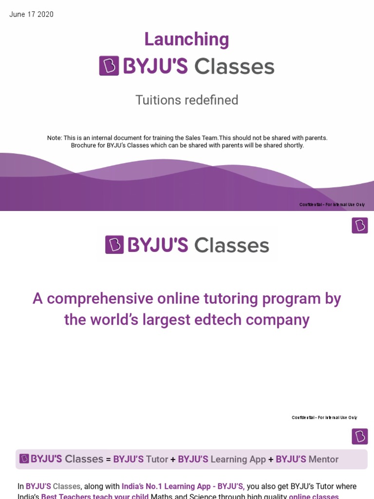 BYJU'S Online Tutoring Overview | PDF | Tutor | Educational Technology