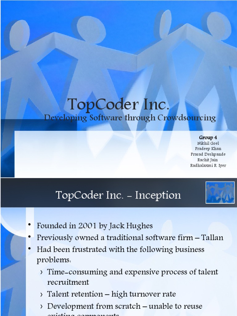 Topcoder Inc.: Developing Software Through Crowdsourcing | PDF | Programmer | Competition