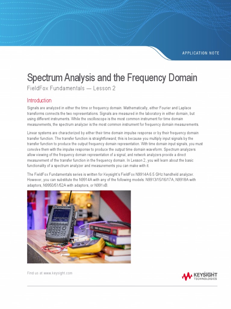 Spectrum Analysis and The Frequency Domain | PDF | Frequency Modulation | Sampling (Signal ...