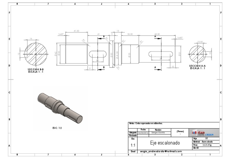 Plano Eje Escalonado Final | PDF | Naturaleza