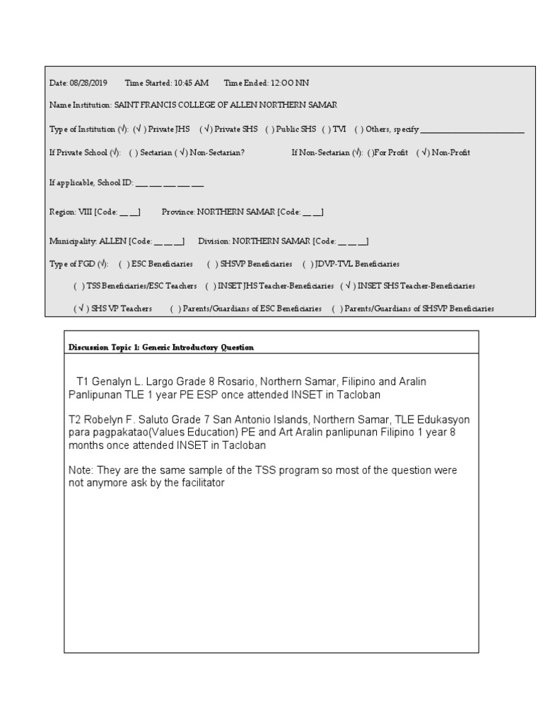 Discussion Topic 1: Generic Introductory Question | PDF | Teachers ...