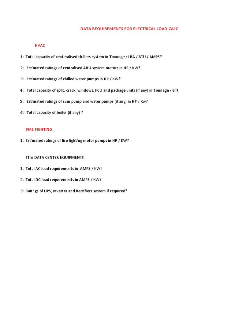 Electrical Load Calculation Guide | PDF | Power Supply | Physical ...