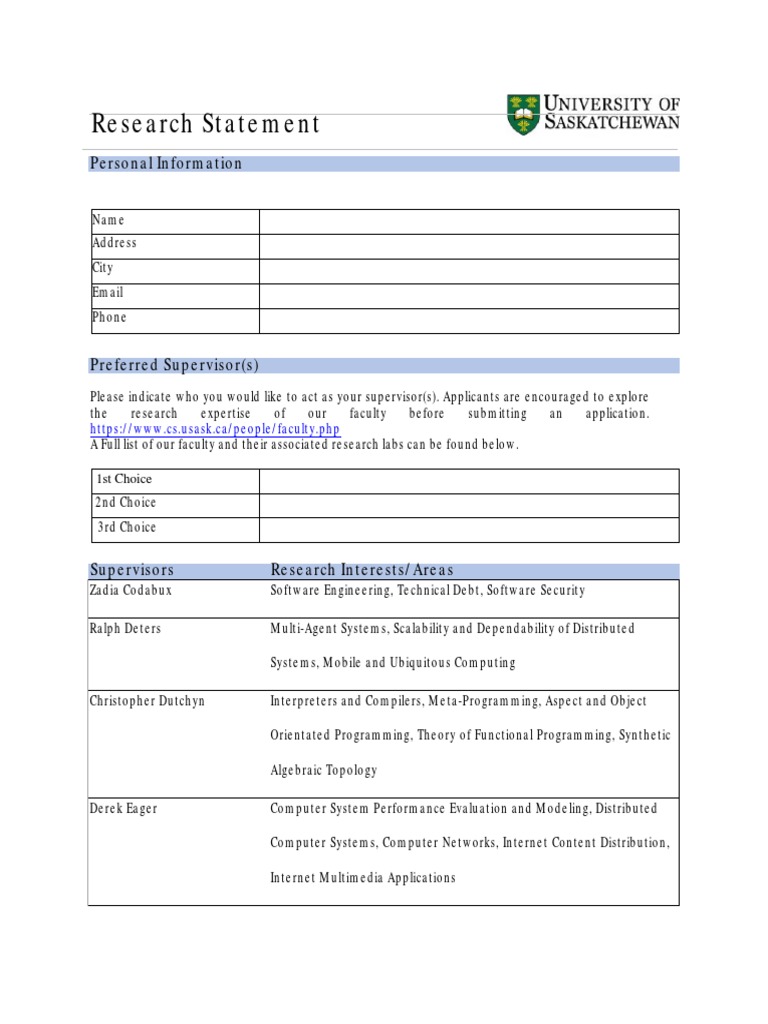 Research Statement Form | PDF | Machine Learning | Bioinformatics