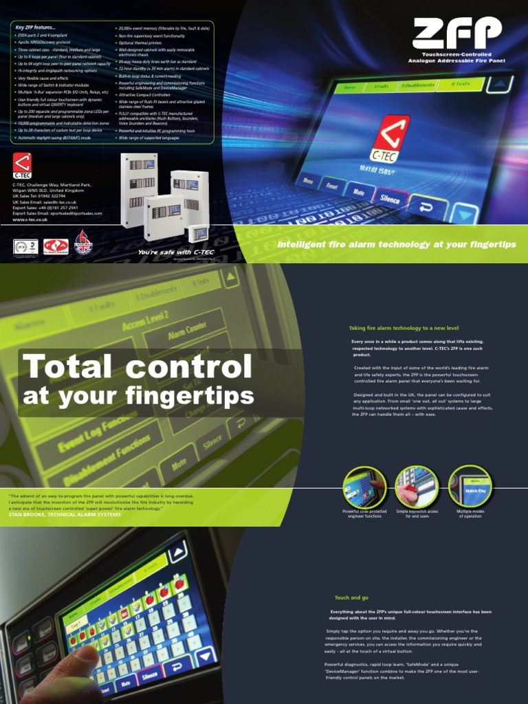 ZFP Fire Panel Brochure Rev2 | PDF | Relay | Printed Circuit Board