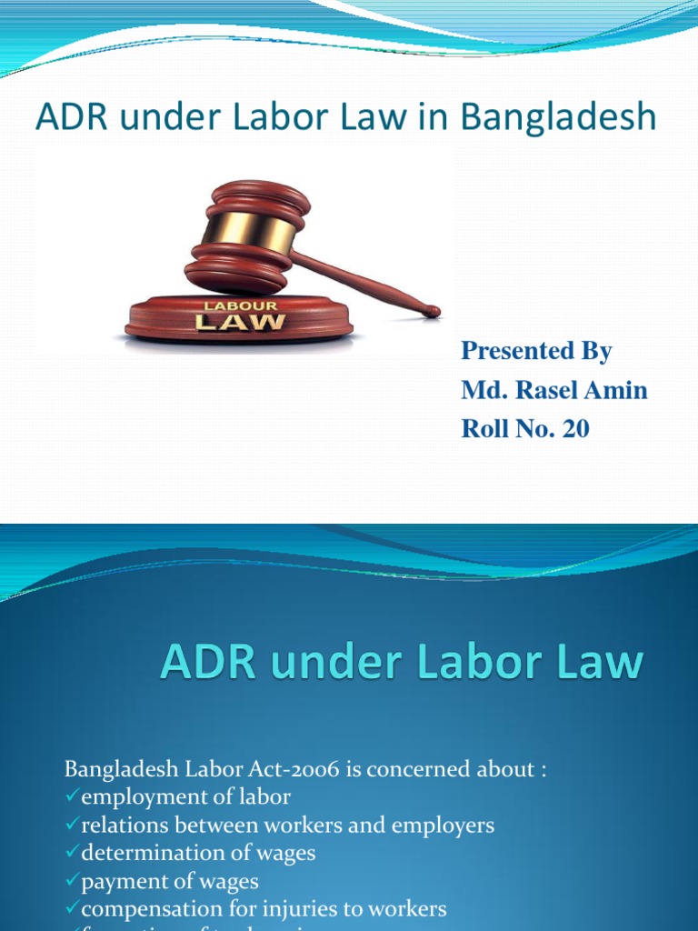 ADR Under Labor Law | PDF | Alternative Dispute Resolution | Arbitration