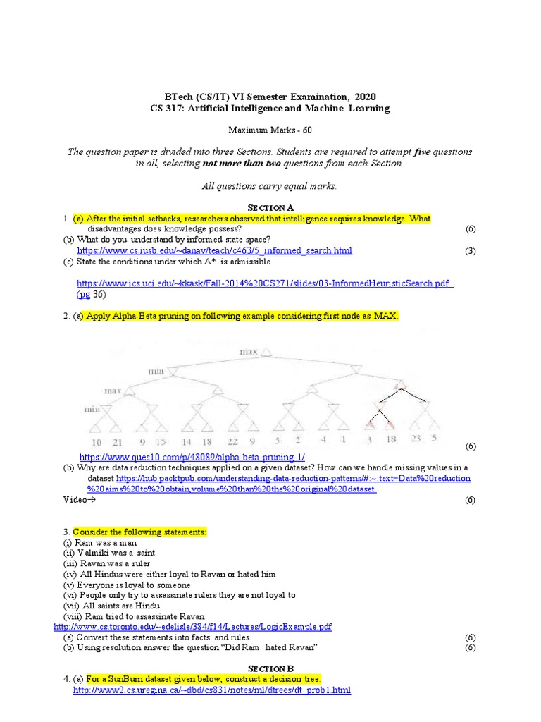 Paper AIML | PDF | Dependent And Independent Variables | Statistical Classification