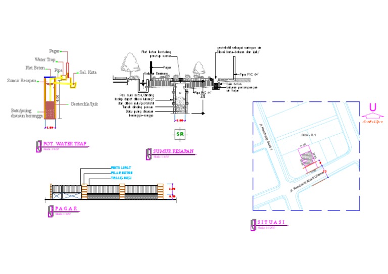 Detail Sumur Resapan Gambar Kerja Autocad File Dwg Gambar Kerja Rumah