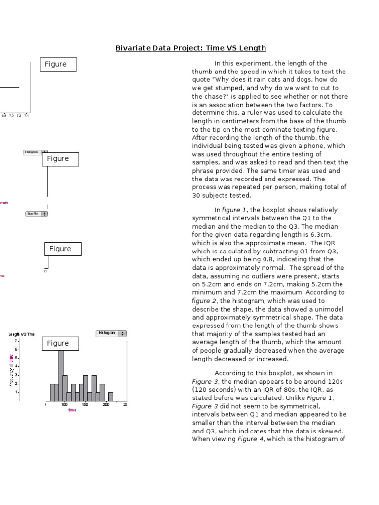 Bivariate Data Project | PDF | Correlation And Dependence | Histogram