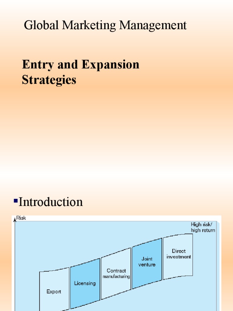 Global Market Entry and Expansion Strategies | PDF | Exports | Mergers ...