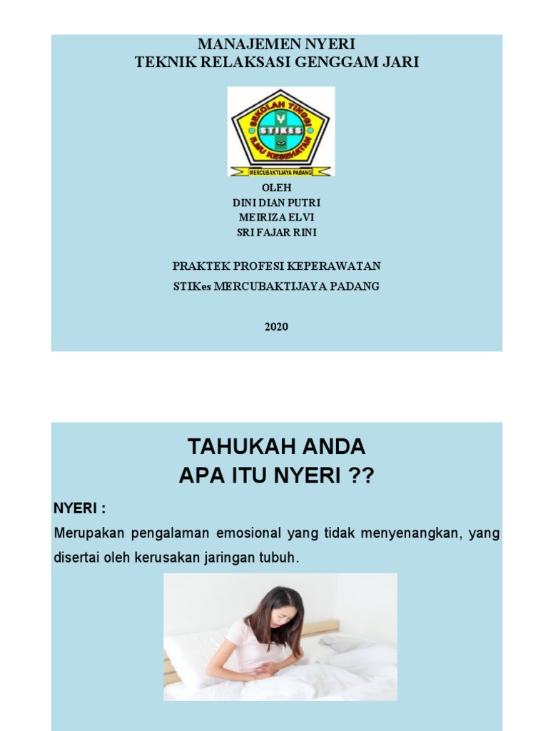 Lembar Balik Nyeri Teknik Genggam Jari | PDF