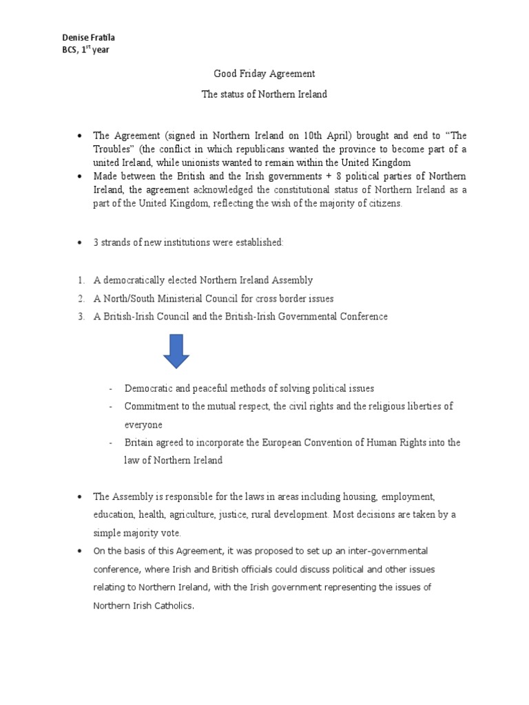 The Good Friday Agreement | PDF | Northern Ireland | Republic Of Ireland